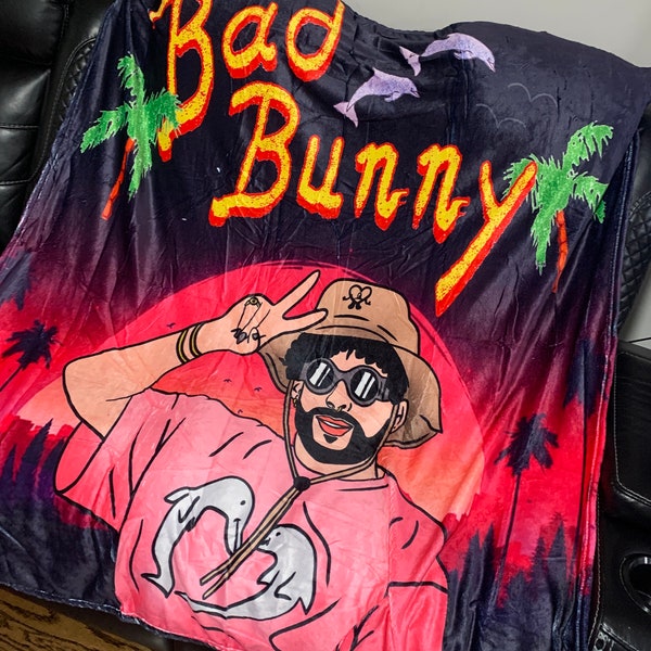 Bad Bunny Blanket - Etsy