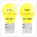 DIGITAL You Brighten My Day Valentine Glow Stick Tag Gift Light Bulb ...