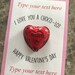Printable DIGITAL Chocolate Valentine Tag Card Choco Lot Candy Heart ...