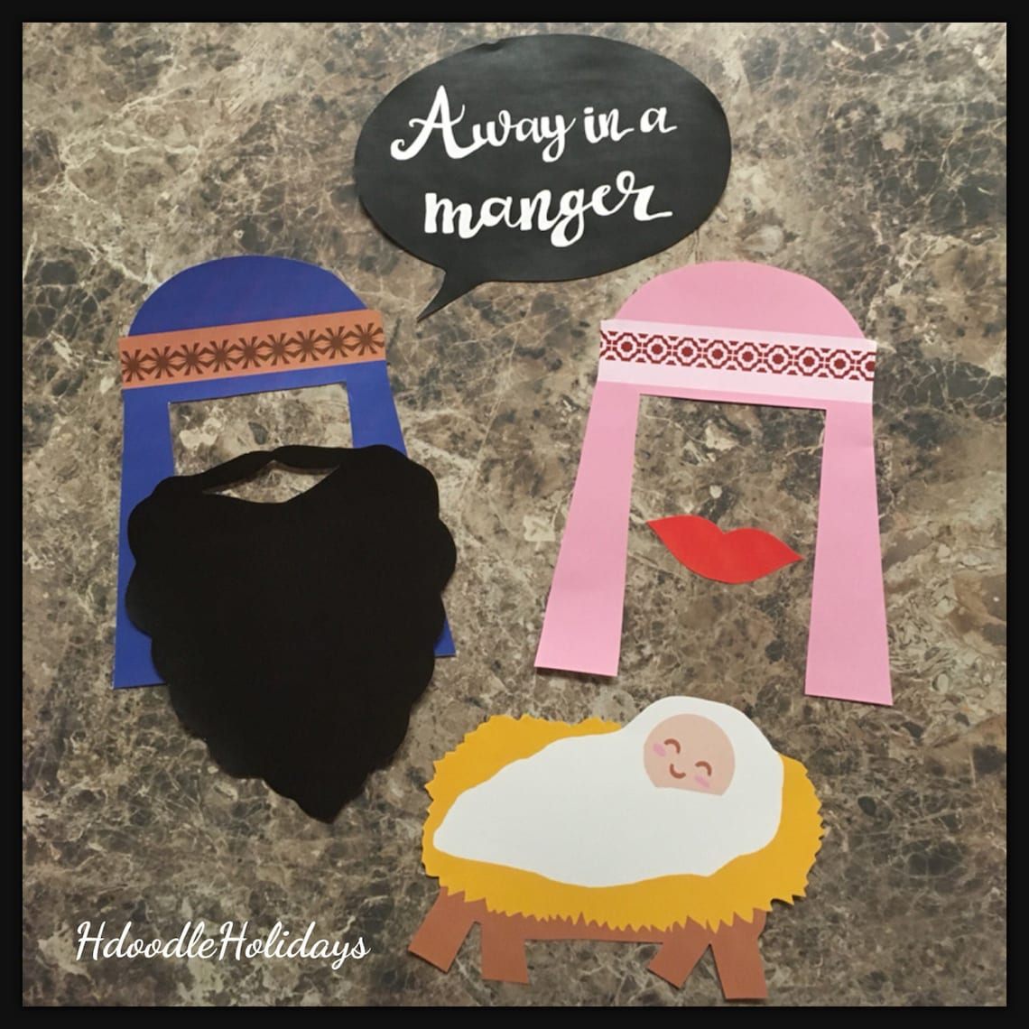 PRINTABLE Christmas Nativity Scene Photo Booth Props Includes - Etsy