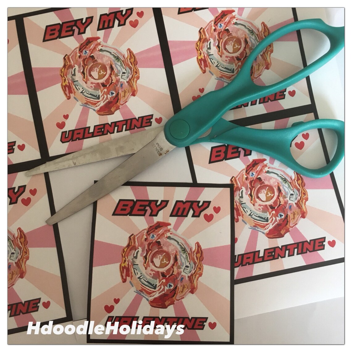 PRINTABLE Beyblade Bey My Valentine Card Pdf Instant Download Valentine ...