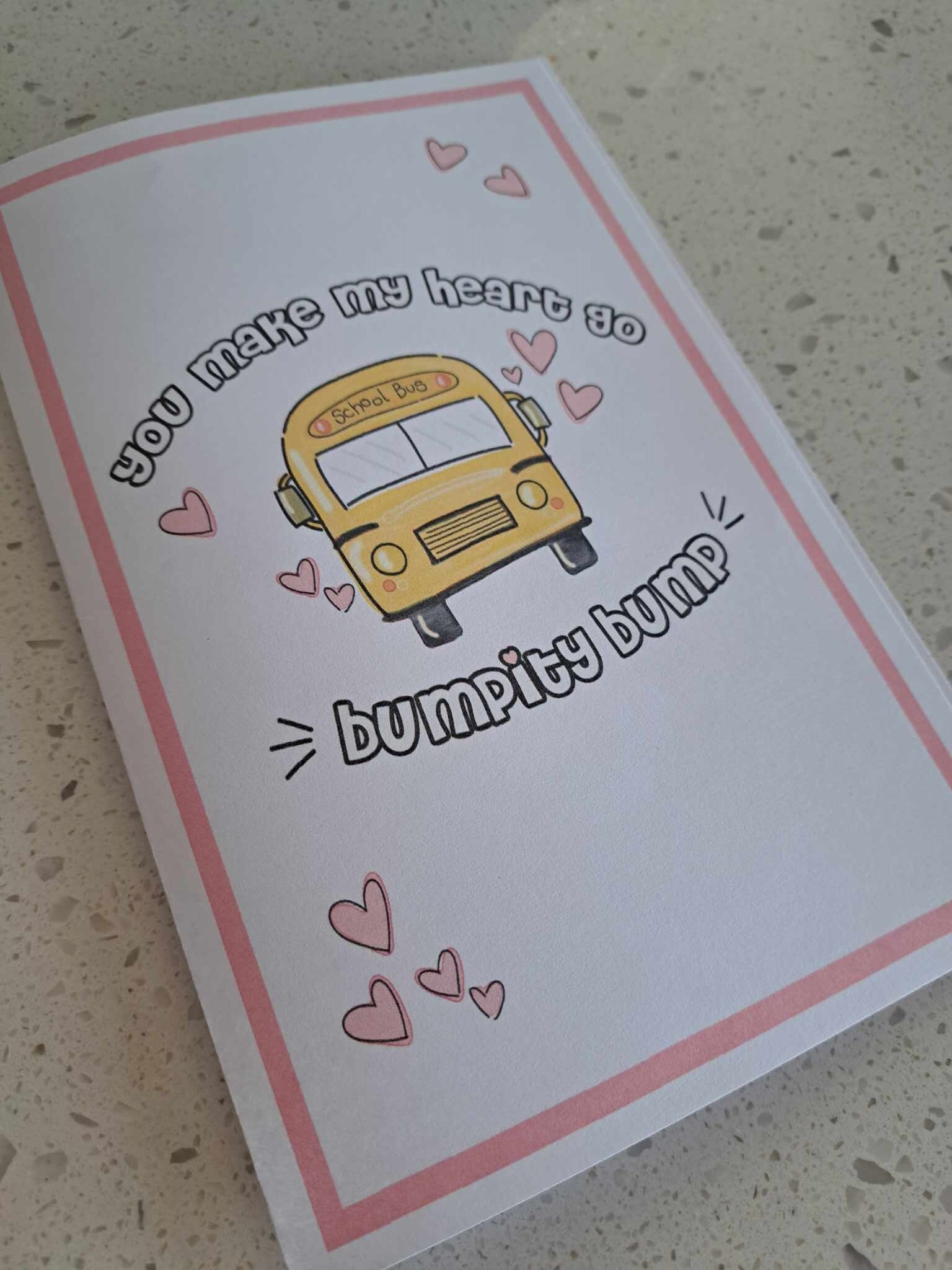 PRINTABLE School Bus Driver Valentine Card Digital PDF File Instant ...