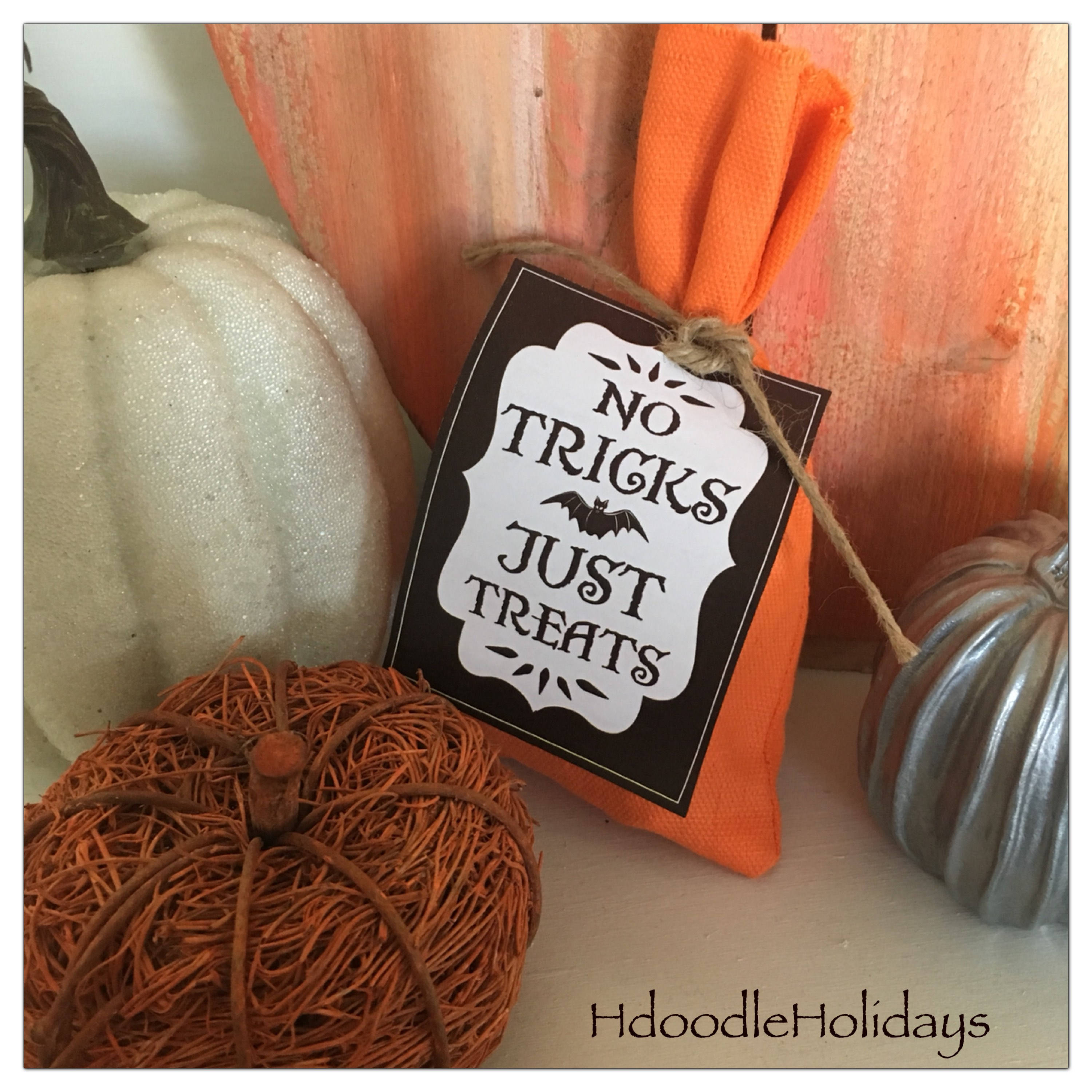 DIGITAL Instant Download Halloween Treat Tags No Tricks Just - Etsy