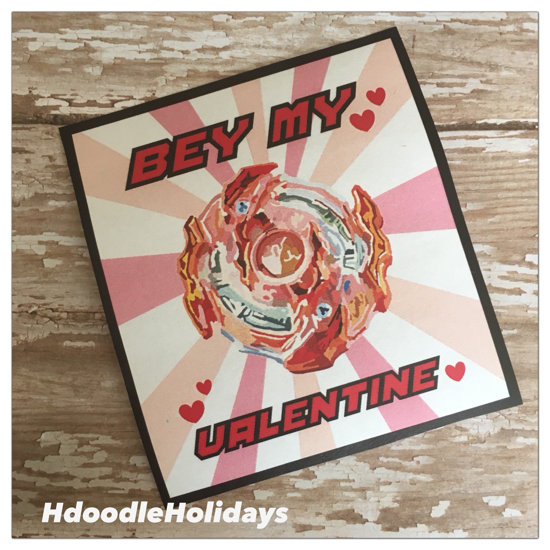 PRINTABLE Beyblade Bey My Valentine Card Pdf Instant Download Valentine ...