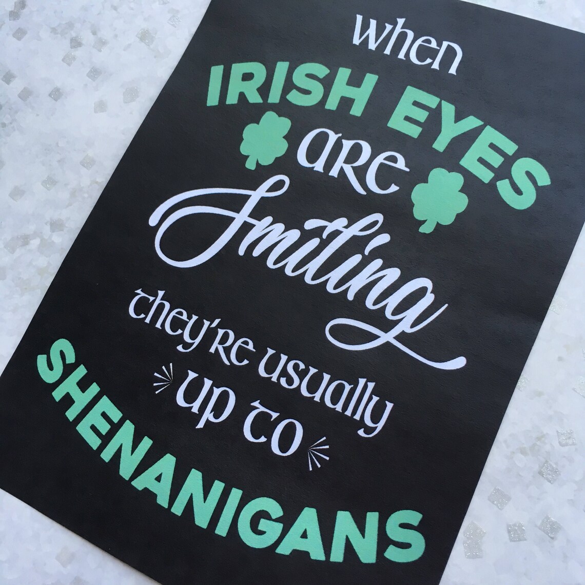 DIGITAL St. Patrick's Day Sign When Irish Eyes Are Smiling Shenanigans ...
