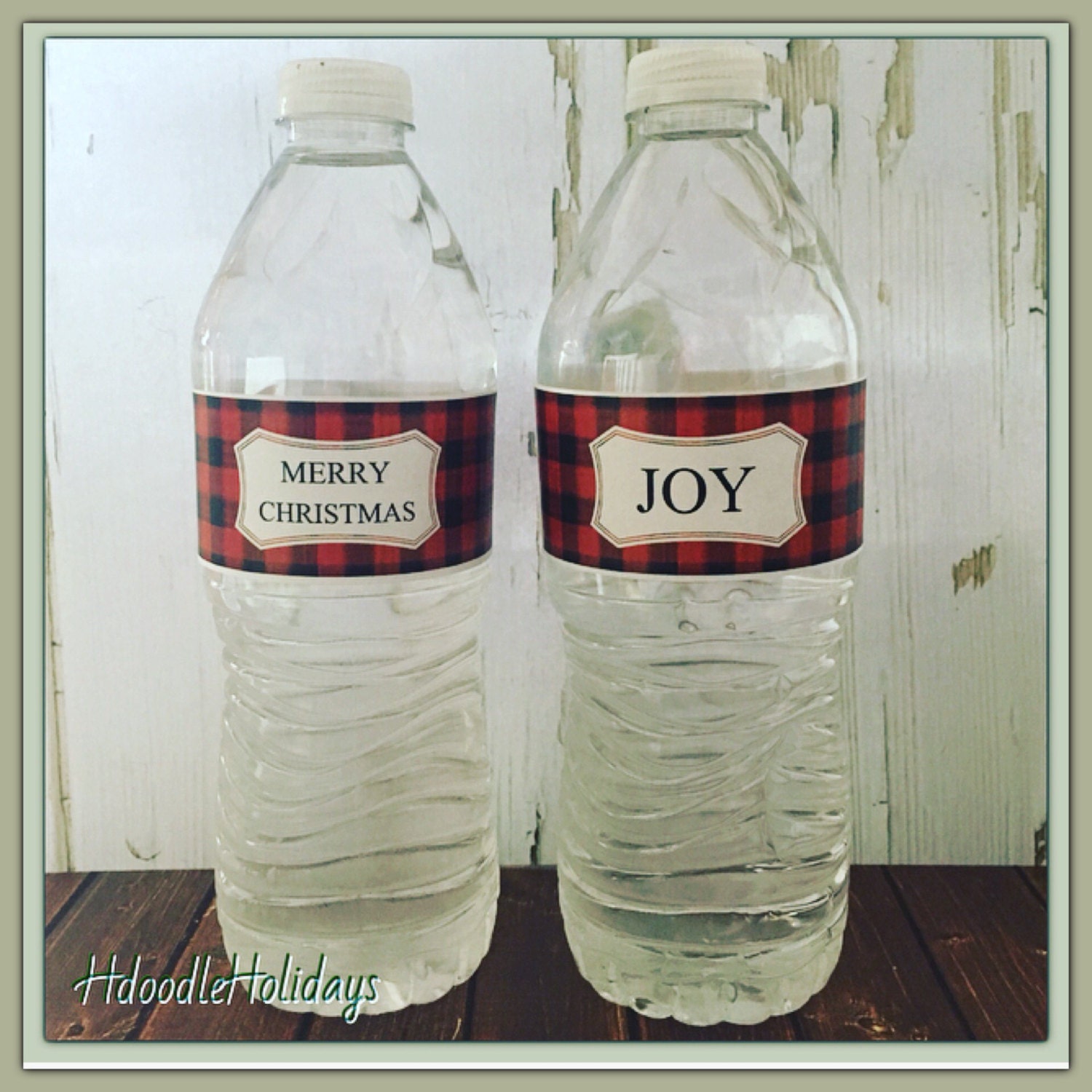 DIGITAL Buffalo Check Water Bottle Labels Editable Instant Download Pdf ...