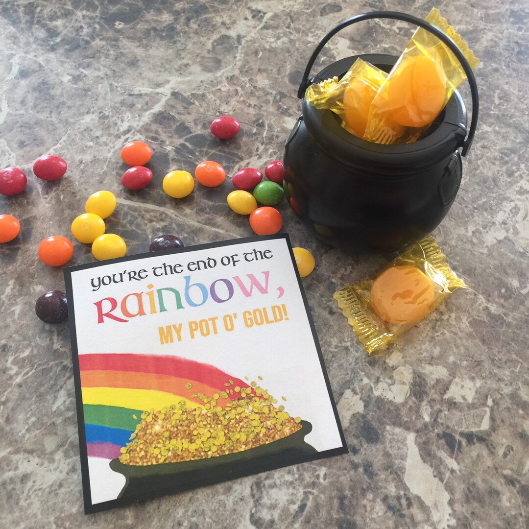 Printable St. Patrick’s Day Tag End of the Rainbow Pot of Gold Instant ...