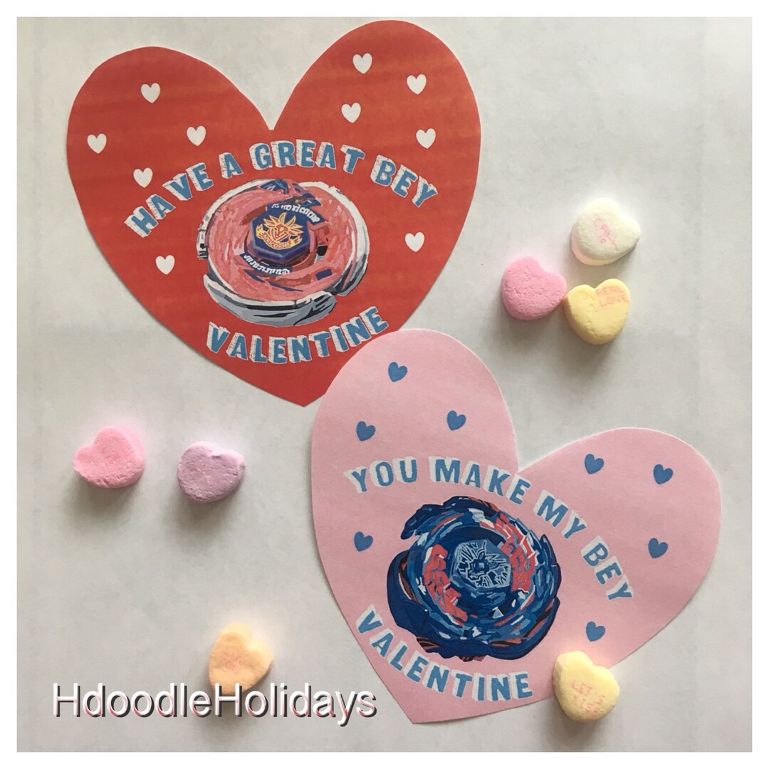 DIGITAL Beyblade Valentine Card Heart Instant Download PDF File ...