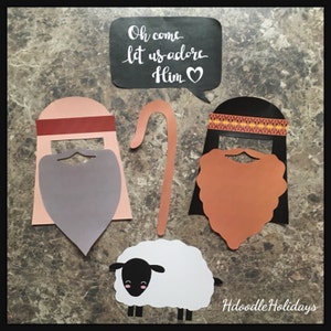 PRINTABLE Christmas Nativity Scene Photo Booth Props Includes Both SVG ...