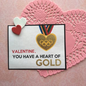 Digital Olympic Valentine Heart of Gold Medal 2018 Winter Olympics ...