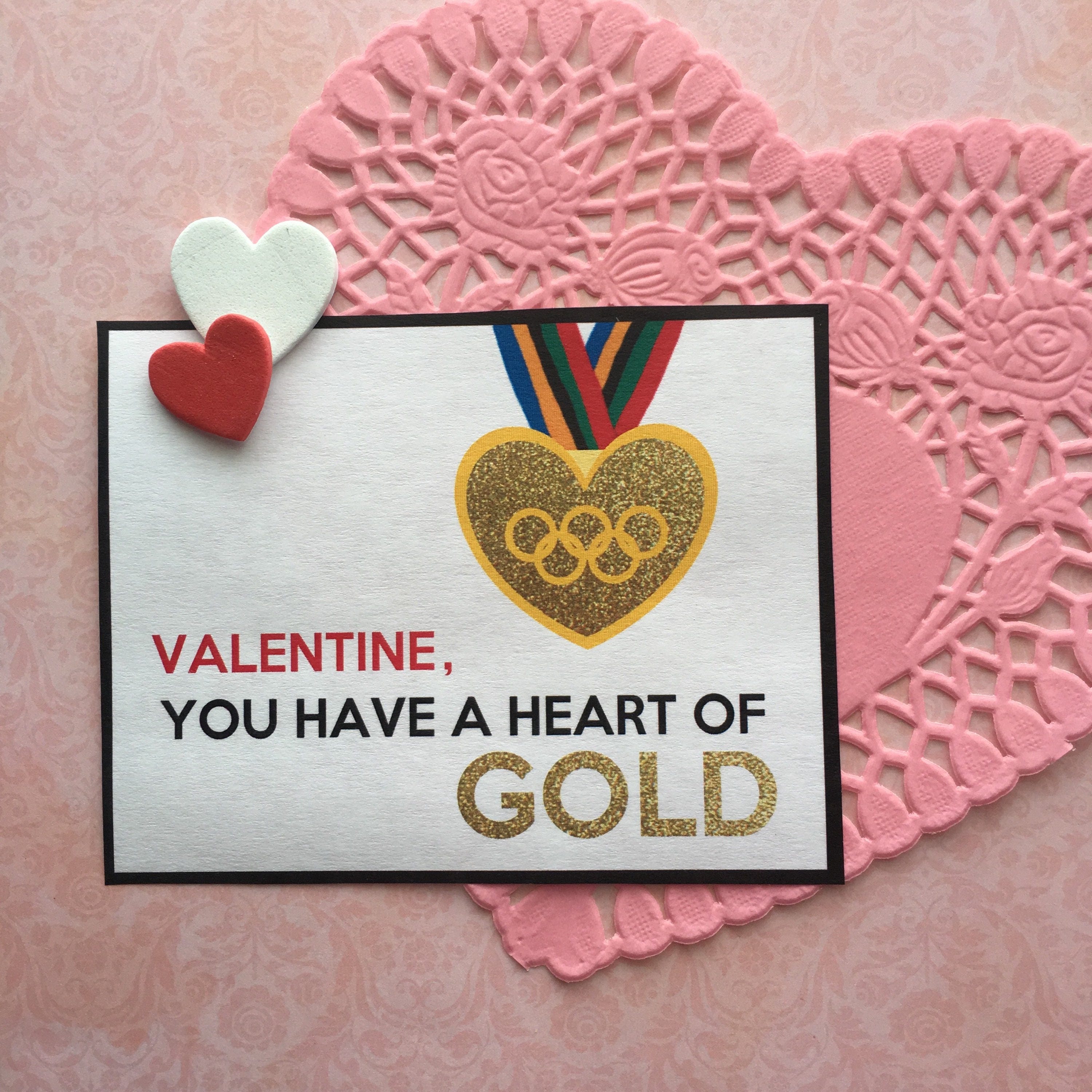 Digital Olympic Valentine Heart of Gold Medal 2018 Winter - Etsy