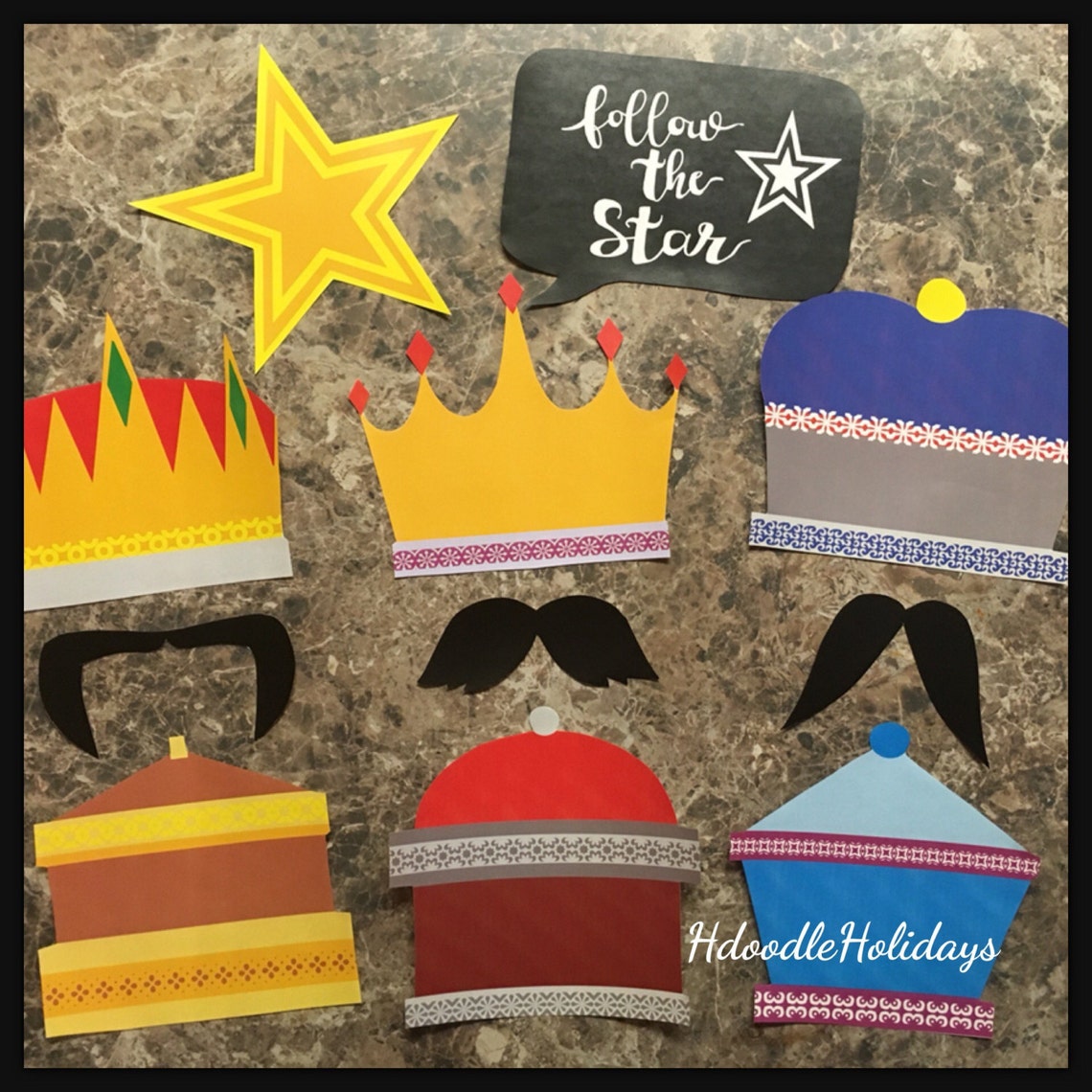 PRINTABLE Christmas Nativity Scene Photo Booth Props Includes Both SVG ...