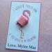 Printable Digital Tickled Pink Flamingo Valentine Editable Card Tag ...