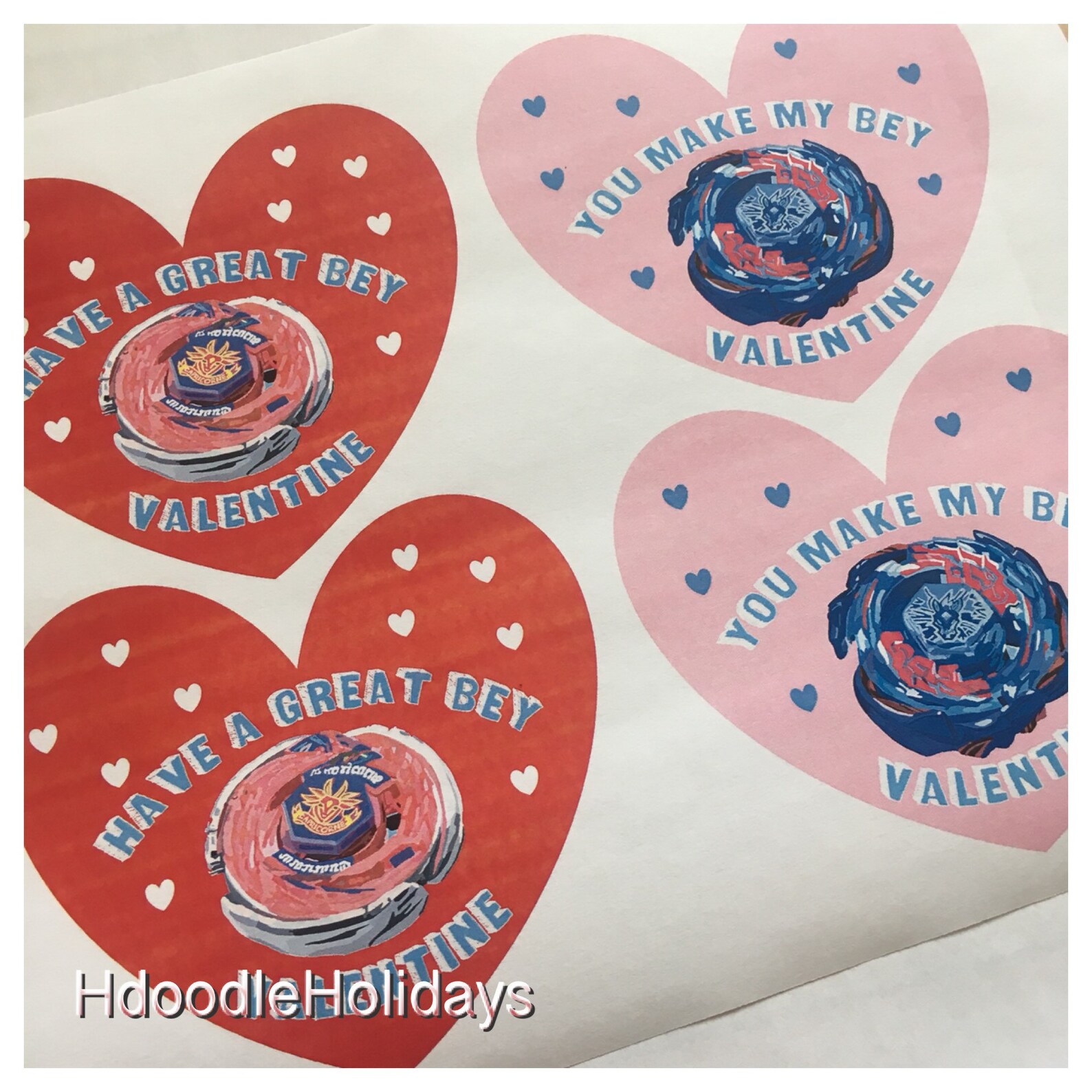 DIGITAL Beyblade Valentine Card Heart Instant Download PDF File ...
