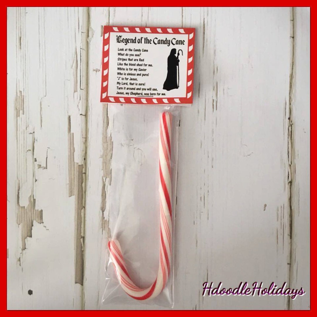 Legend of the Candy Cane Tags Label Instant Download DIGITAL Pdf File ...