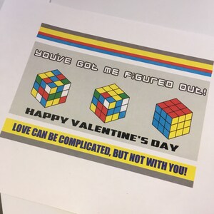 DIGITAL DIY Editable Rubiks Cube Puzzle Valentine Card Tag Editable ...