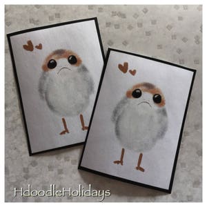 DIGITAL Star Wars Porg Last Jedi Creature Valentine Fan Art Valentine ...