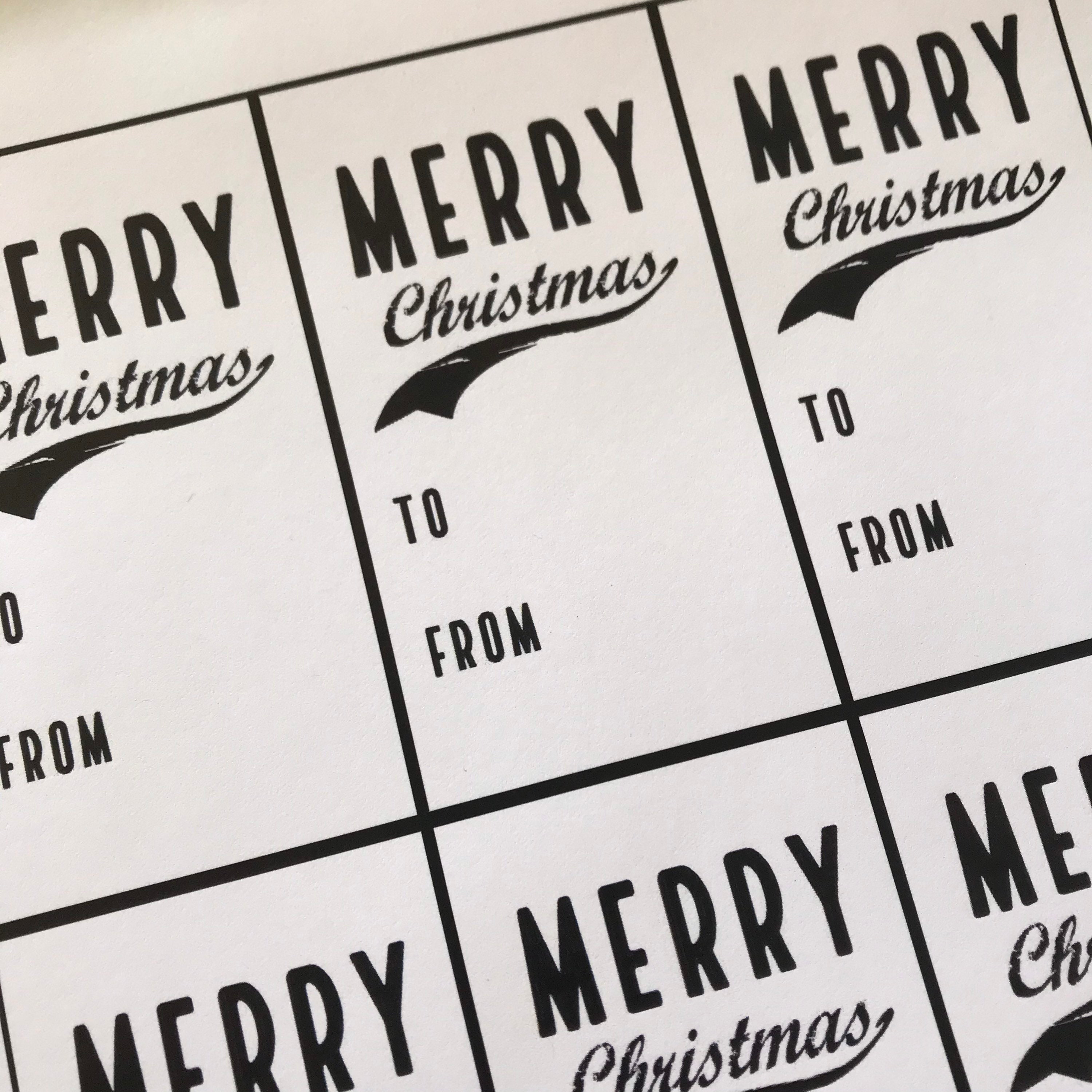 PRINTABLE Instant Download Merry Christmas Gift Tag Prints - Etsy