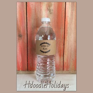 Thanksgiving Napkin Holder Name Cards EDITABLE Water Bottle Label ...