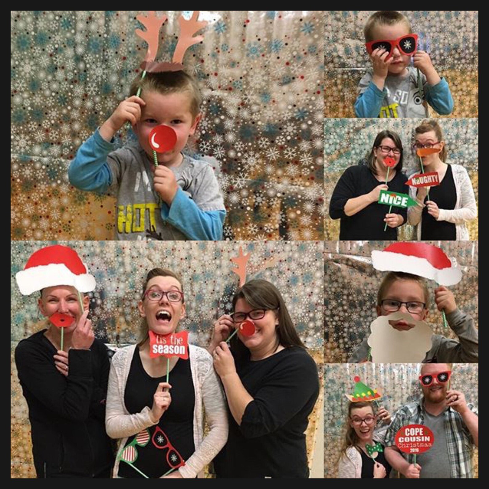 DIGITAL Christmas Photo Booth Props Holiday Santa Snowman Party Instant ...