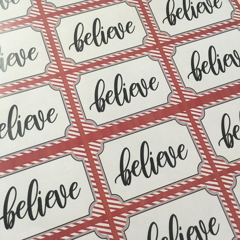 DIGITAL Believe Tags Instant Download Polar Express Party Christmas ...