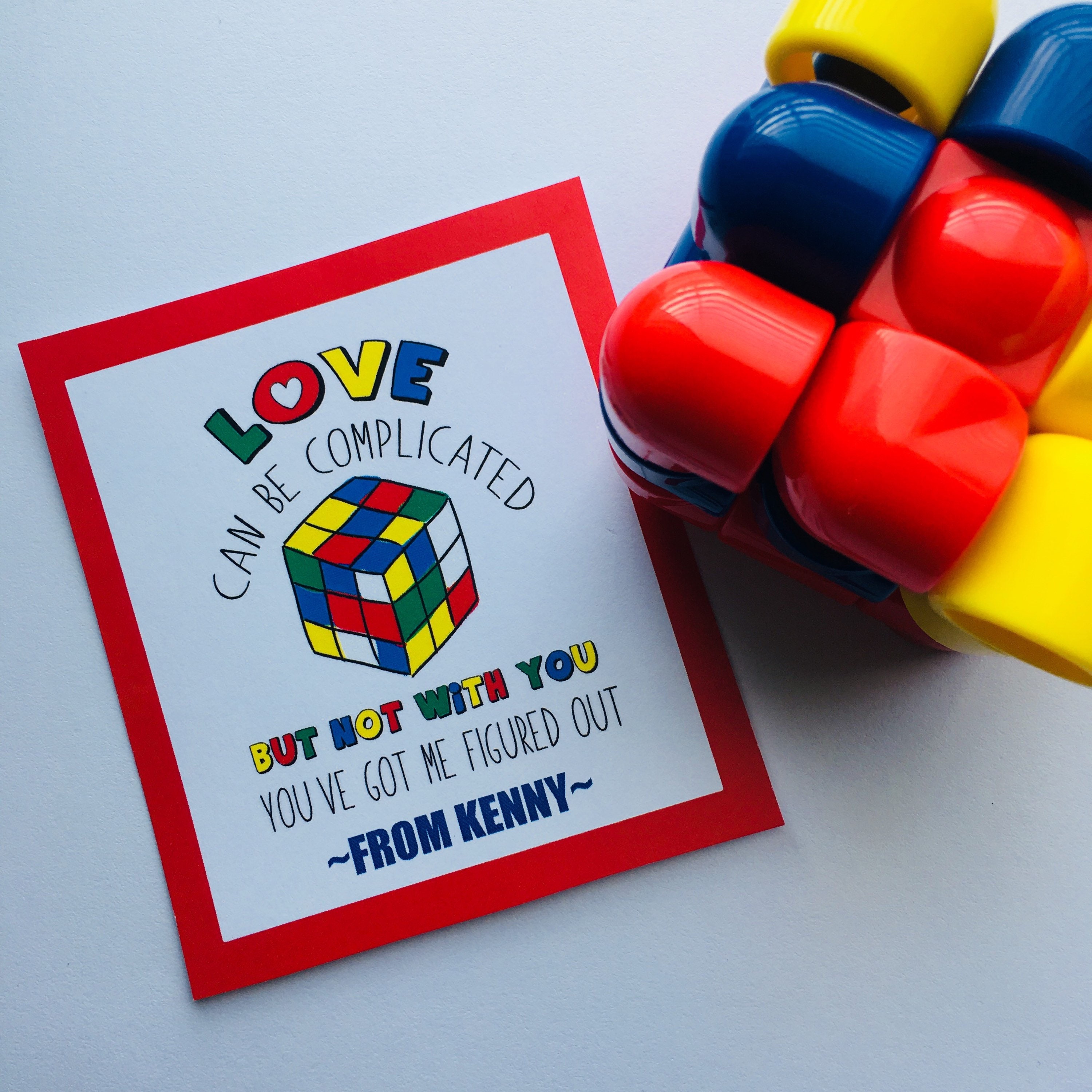 Digital Valentine Rubiks Cube DIY EDITABLE Pdf Card Puzzle Love Can Be ...