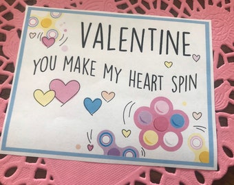 Fidget Spinner Valentine Card - Etsy