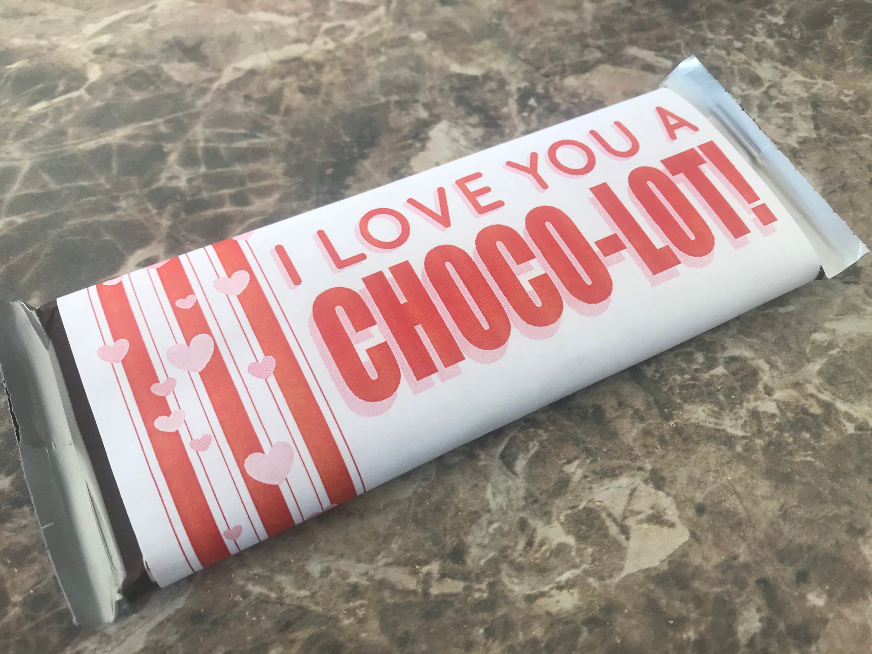 Printable DIGITAL Hershey Valentine Wrapper Choco Lot Chocolate ...