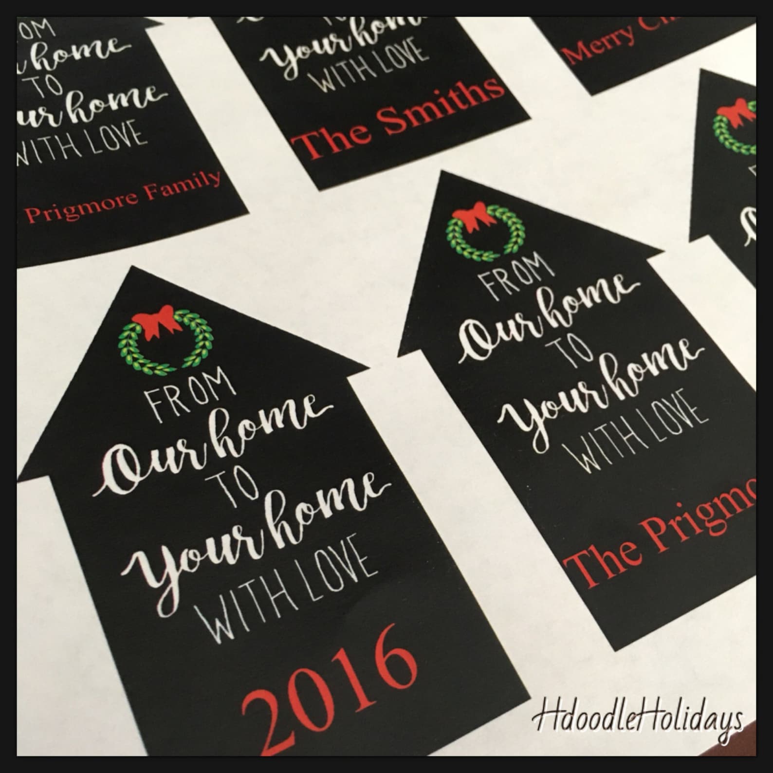 Digital House Gift Tags From Our Home to Your Home EDITABLE Instant ...