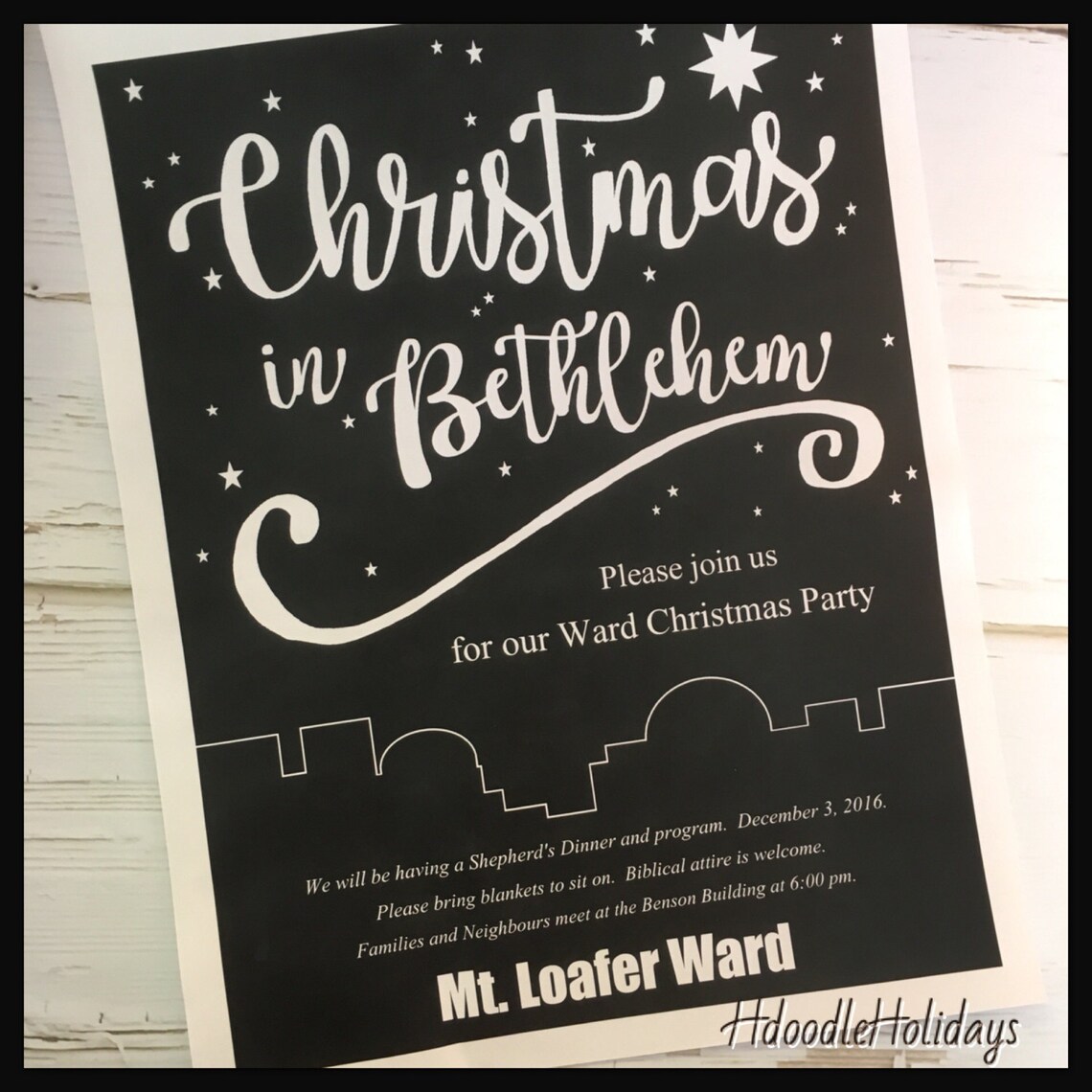 Christmas in Bethlehem Shepherd's Dinner Night in Bethlehem Party ...