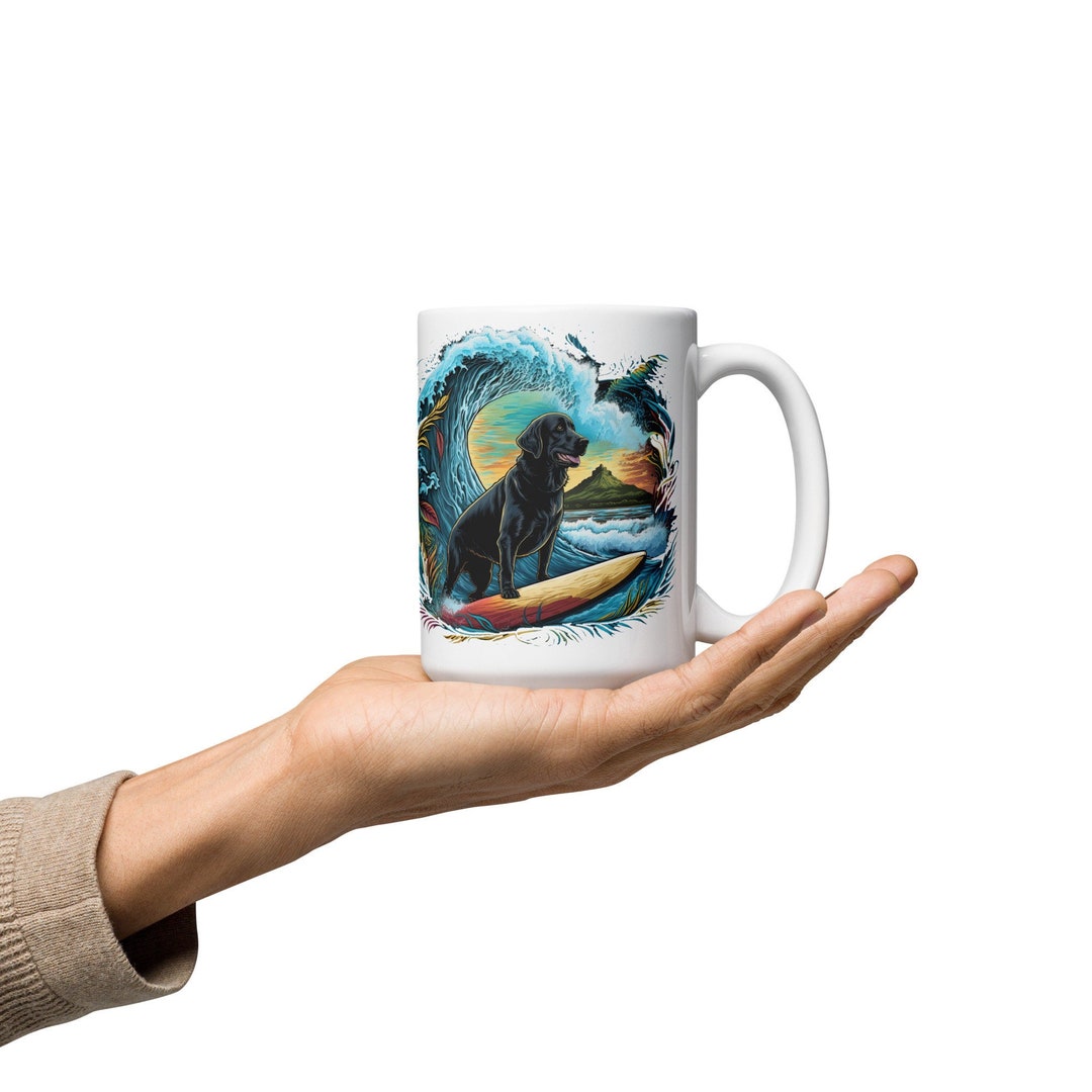 Surf's Up, Pup! - Labrador Surfing Mug - Etsy