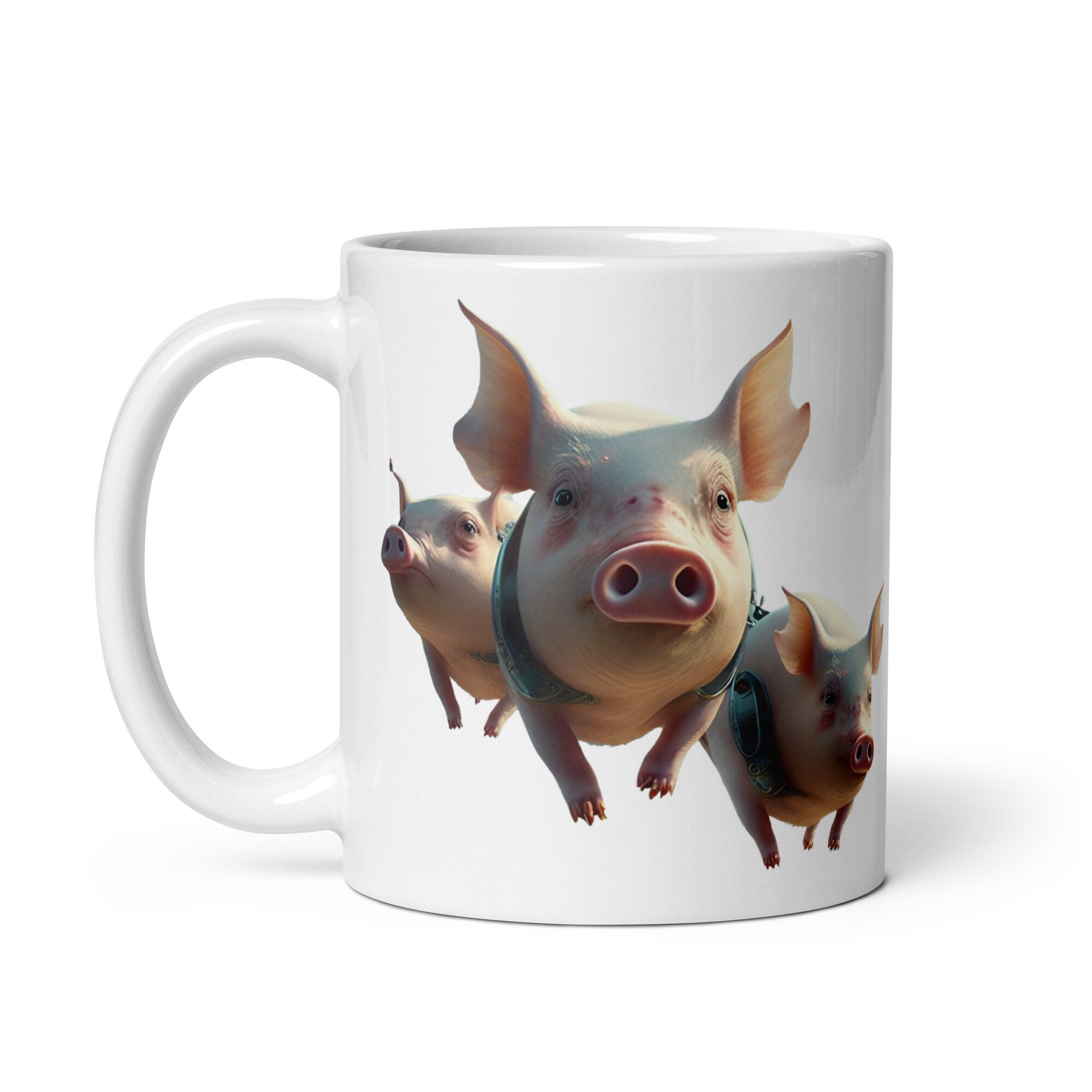 Pigs in the Sky Flying Cyborg Pig Mug - Etsy