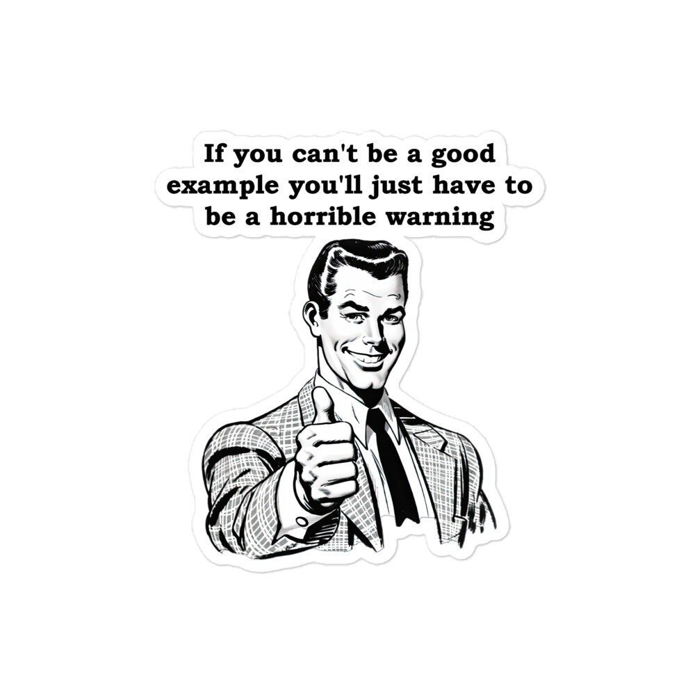 1950s Clip Art Man Thumbs up Demotivational Sticker - Etsy