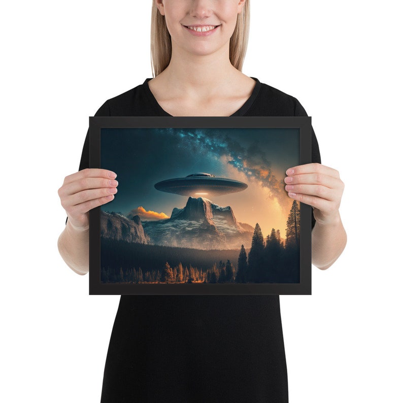 A Surreal Encounter: Flying Saucer Over Yosemite - Etsy