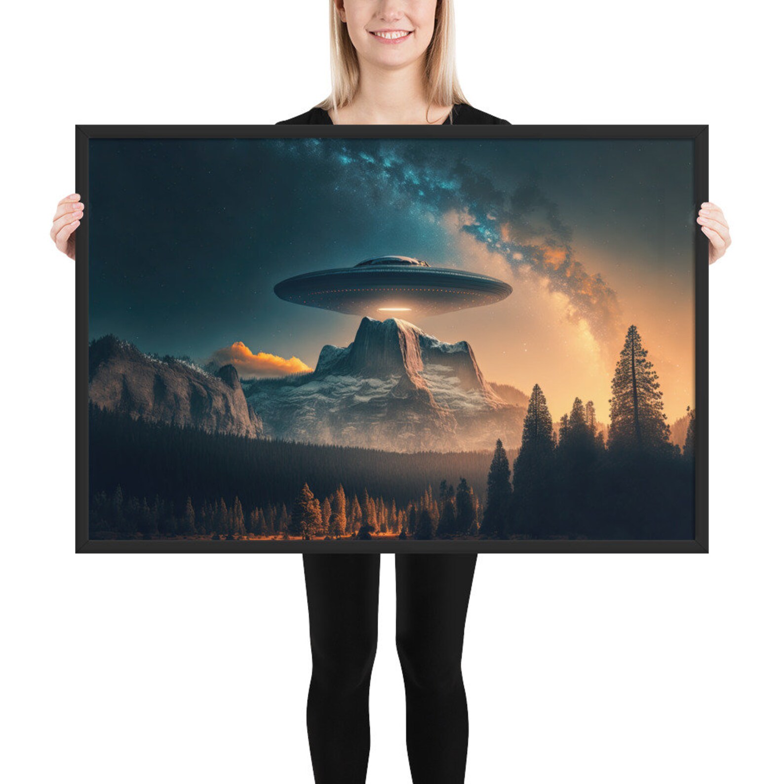 A Surreal Encounter: Flying Saucer Over Yosemite - Etsy
