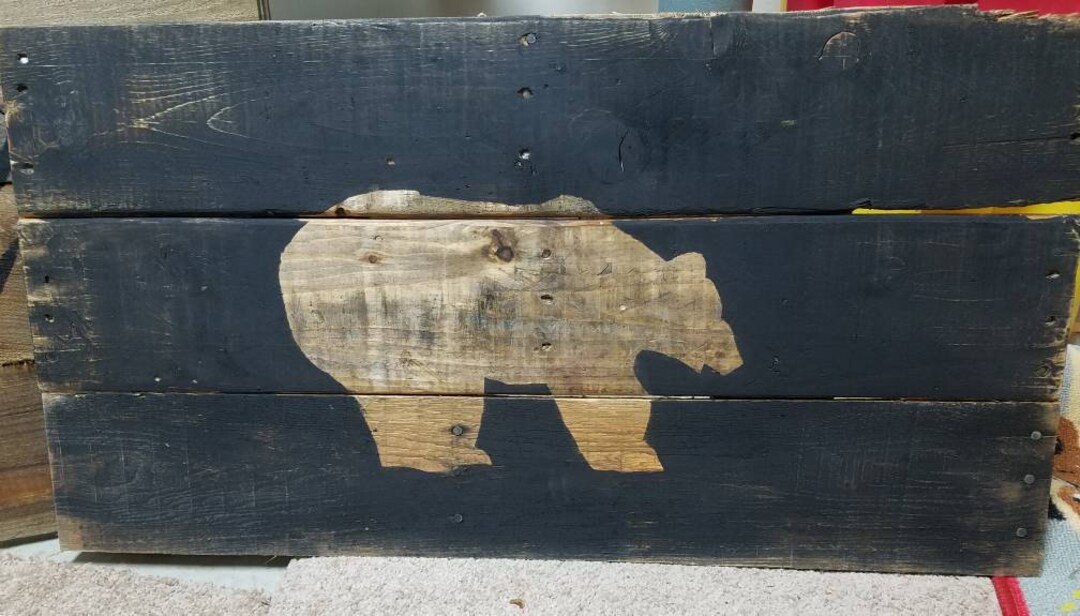 Reclaimed Wood Bear Sign,rustic Bear Sign, Country Decor, Bear Decor ...