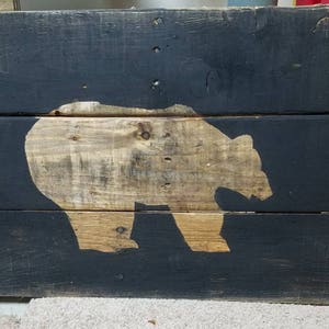 Reclaimed Wood Bear Sign,rustic Bear Sign, Country Decor, Bear Decor ...