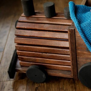 WOOD TRAIN PROP, Real Wooden Train Infant Prop, Infant Bed Prop, Wood ...