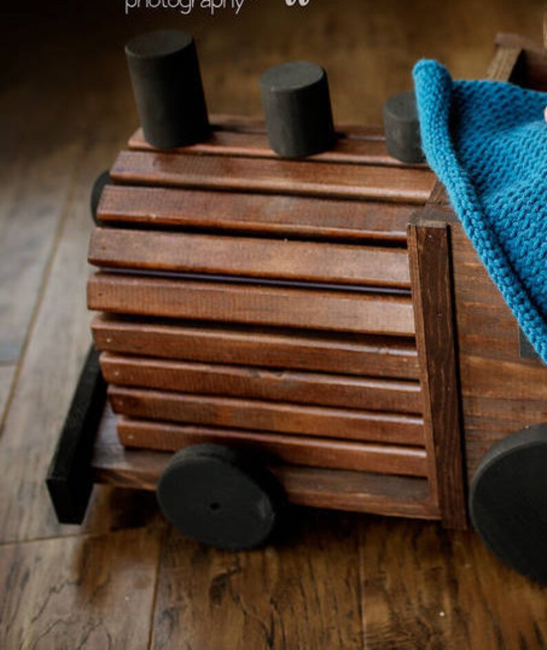 WOOD TRAIN PROP Real Wooden Train Infant Prop Infant Bed - Etsy