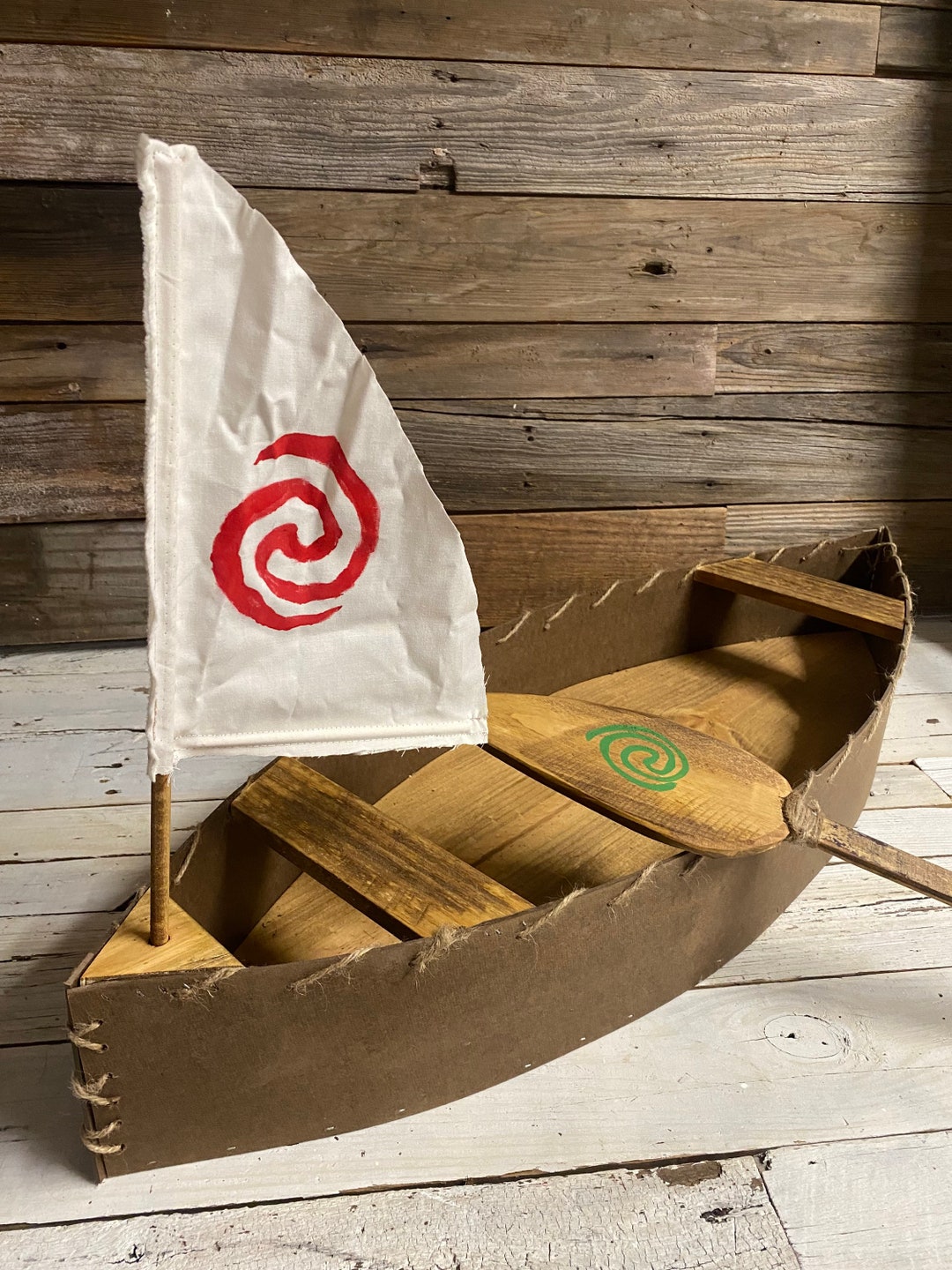26” Moana Canoe Boat Wooden Boat Birthday Party Theme, Centerpiece Room ...