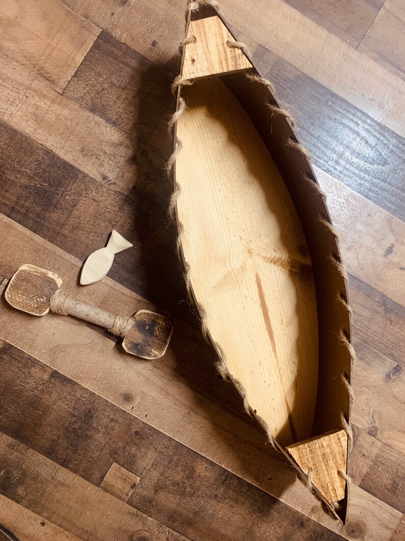 LITTLE CANOE BOAT Prop Real Wood prop Wooden Canoe prop | Etsy