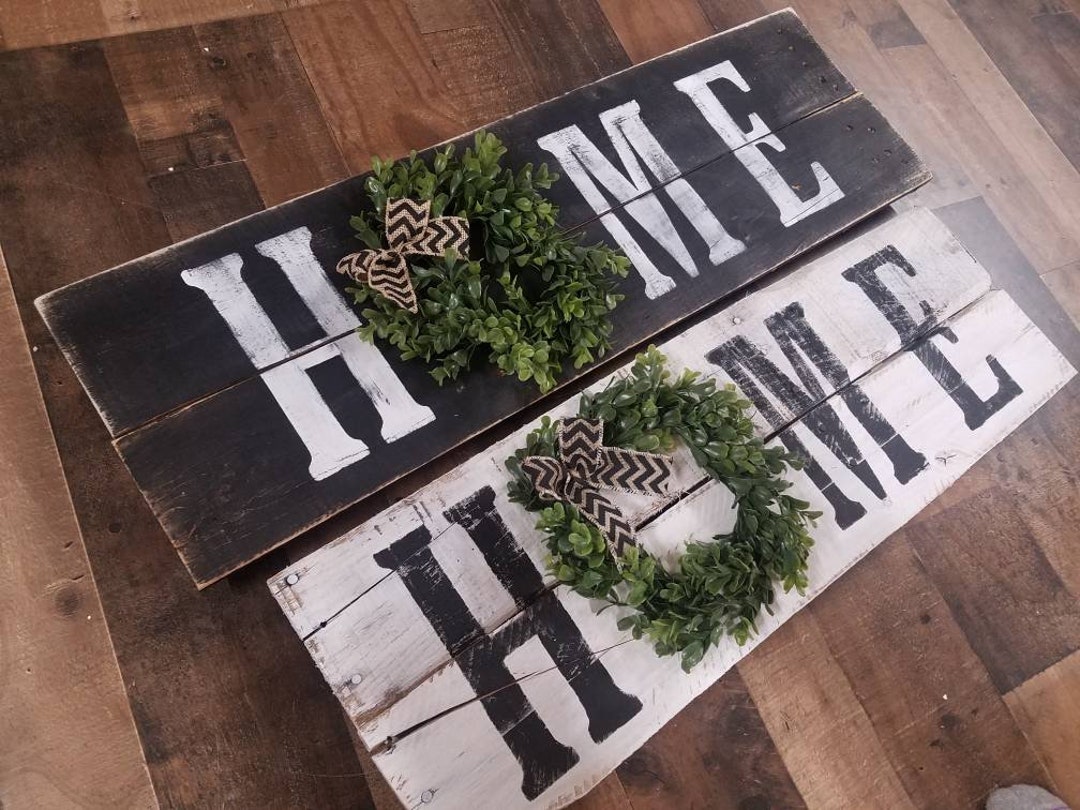 Rustic Home Sign,horizontal Home Farmhouse Sign, Farmhouse Decor ...