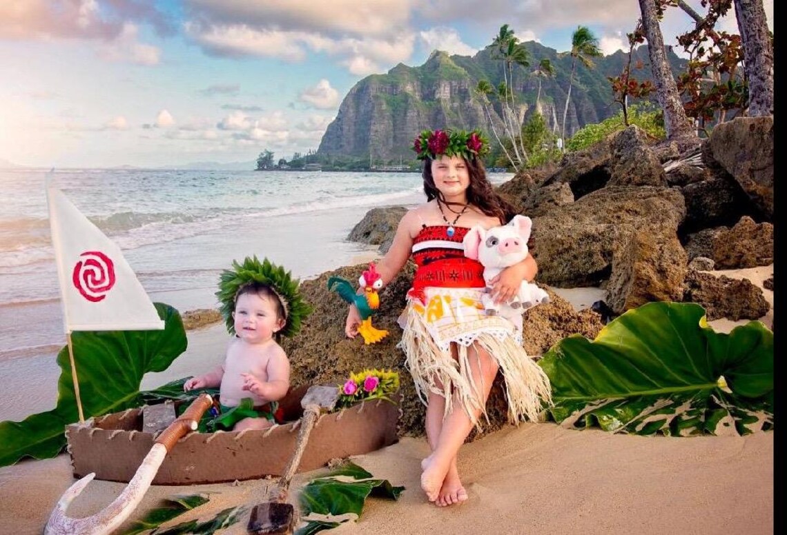 52” MOANA BOAT Moana Inspired Sail Hook Oar Canoe Boat Prop: Birthday ...