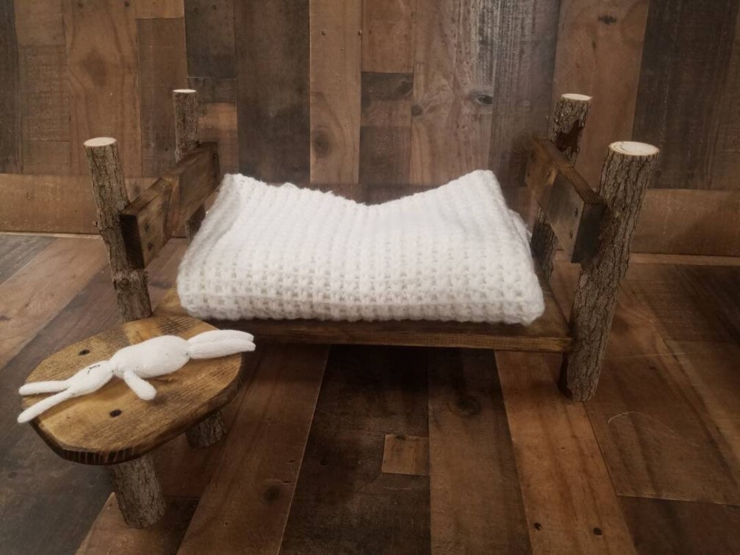 LITTLE LOG BED Baby Prop Wooden Infant Props,toddler Photography Props ...