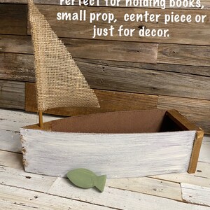 20” Long Handmade Rustic Sailboat Prop: Infant/sitter/toddler Fishing ...
