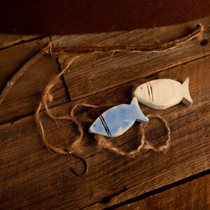 LITTLE FISHING SET, Little Oar Prop, Twig Fishing Pole Set,tiny Wood ...
