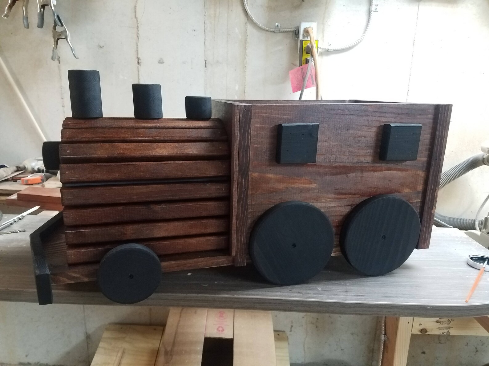 WOOD TRAIN PROP, Real Wooden Train Infant Prop, Infant Bed Prop, Wood ...