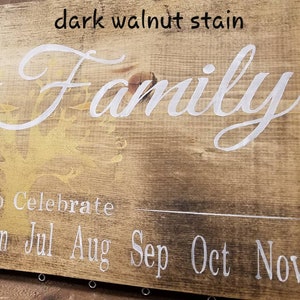 FAMILY BIRTHDAYS SIGN, Family Dates to Celebrate, Family Calendar Wall ...