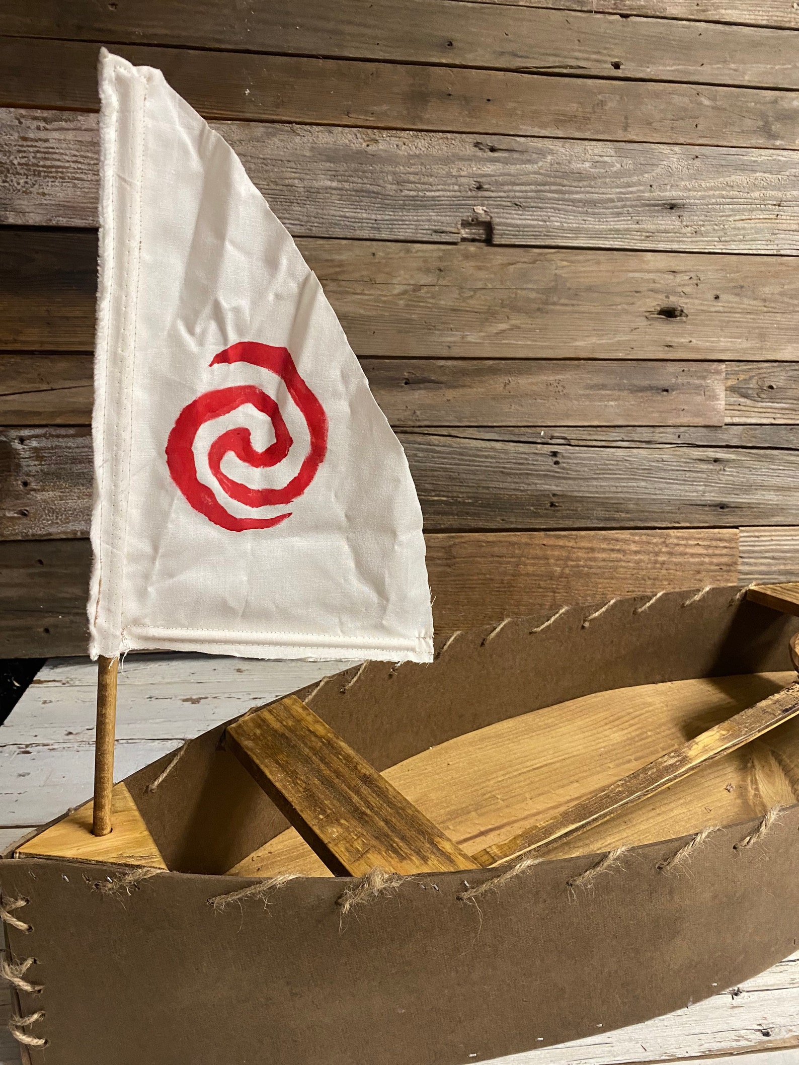 52” MOANA BOAT Moana Inspired Sail Hook Oar Canoe Boat Prop: Birthday ...