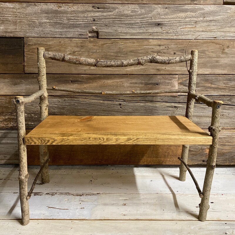 Country Wood Bench - Etsy